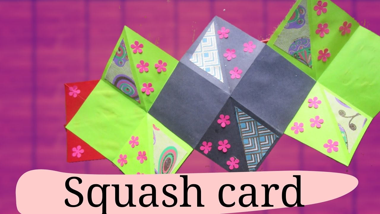 How to make a Squash Card - Squash Book - Greeting Paper Card - DIY ...