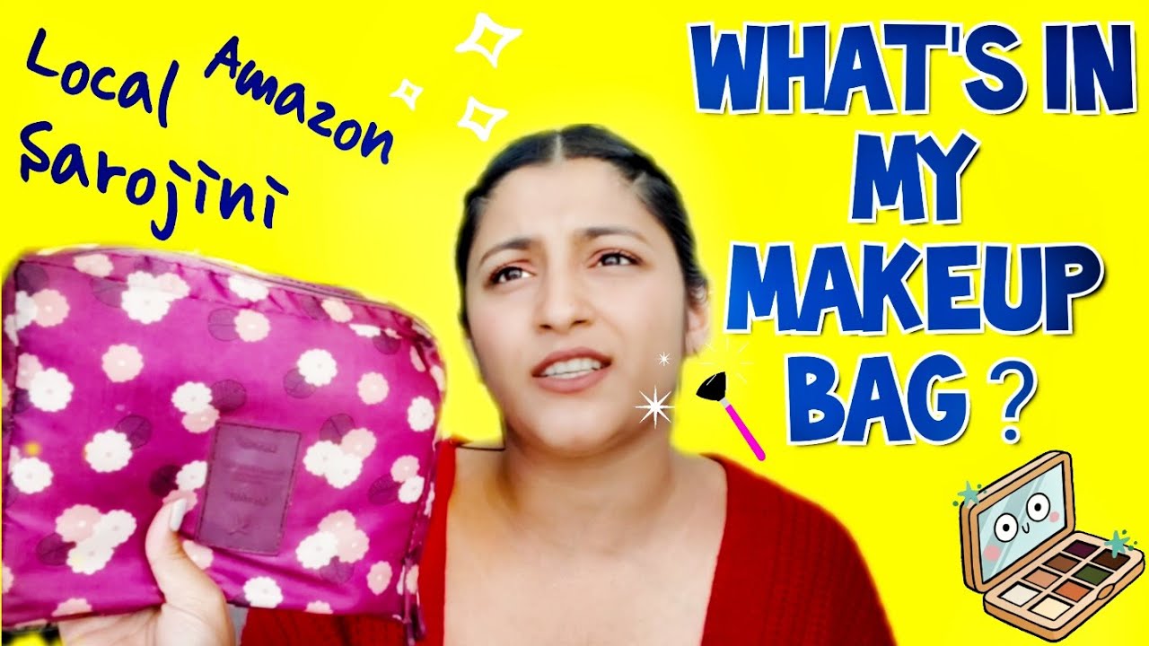 MY SASTA MAKEUP COLLECTION | Amazon & Sarojini Makeup 😂 What's in my makeup bag? - YouTube