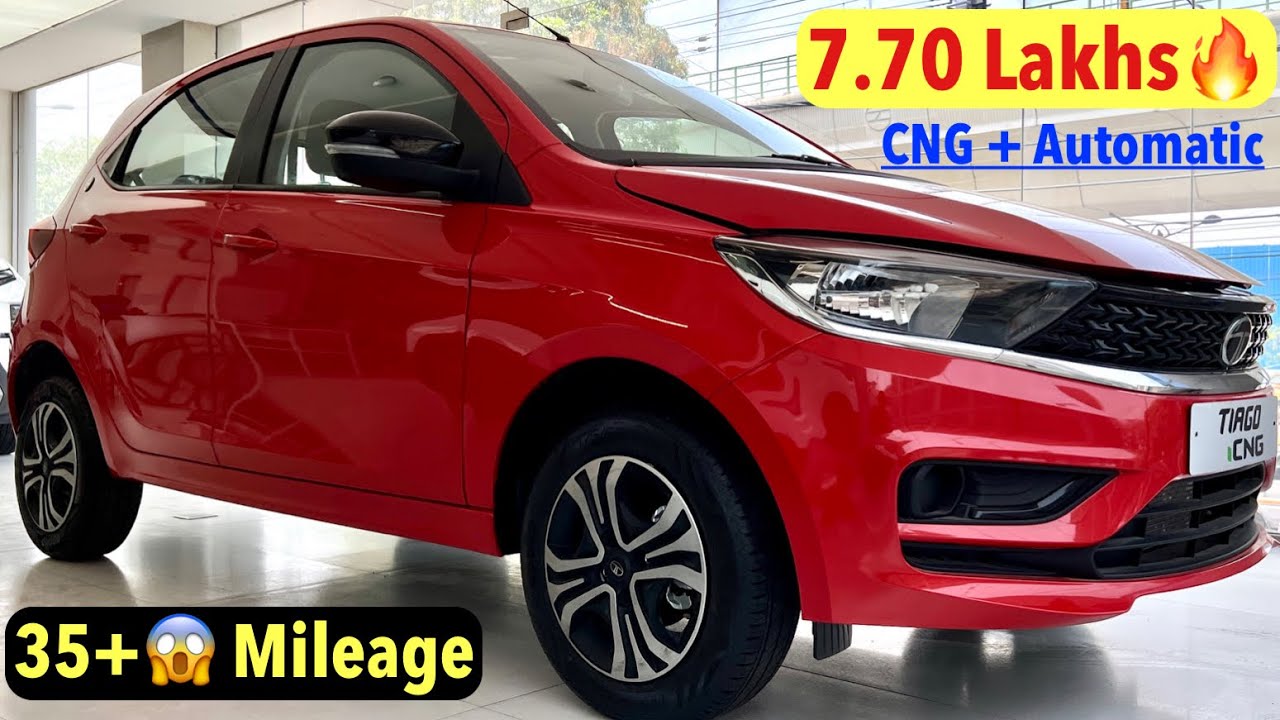 2024 New Tata Tiago XTA iCNG AMT Detailed Review | Features | Prices ...