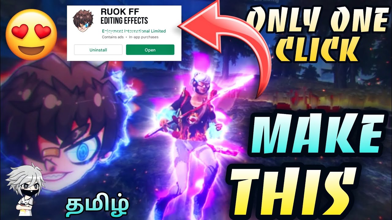 RUOK FF EDITING APP | HOW TO MAKE MOVING CHARACTER GLOW LIKE RUOK FF ...