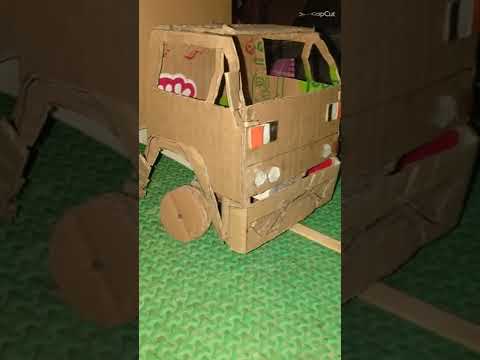 Miniatur truk kardus cak slamet semua ada