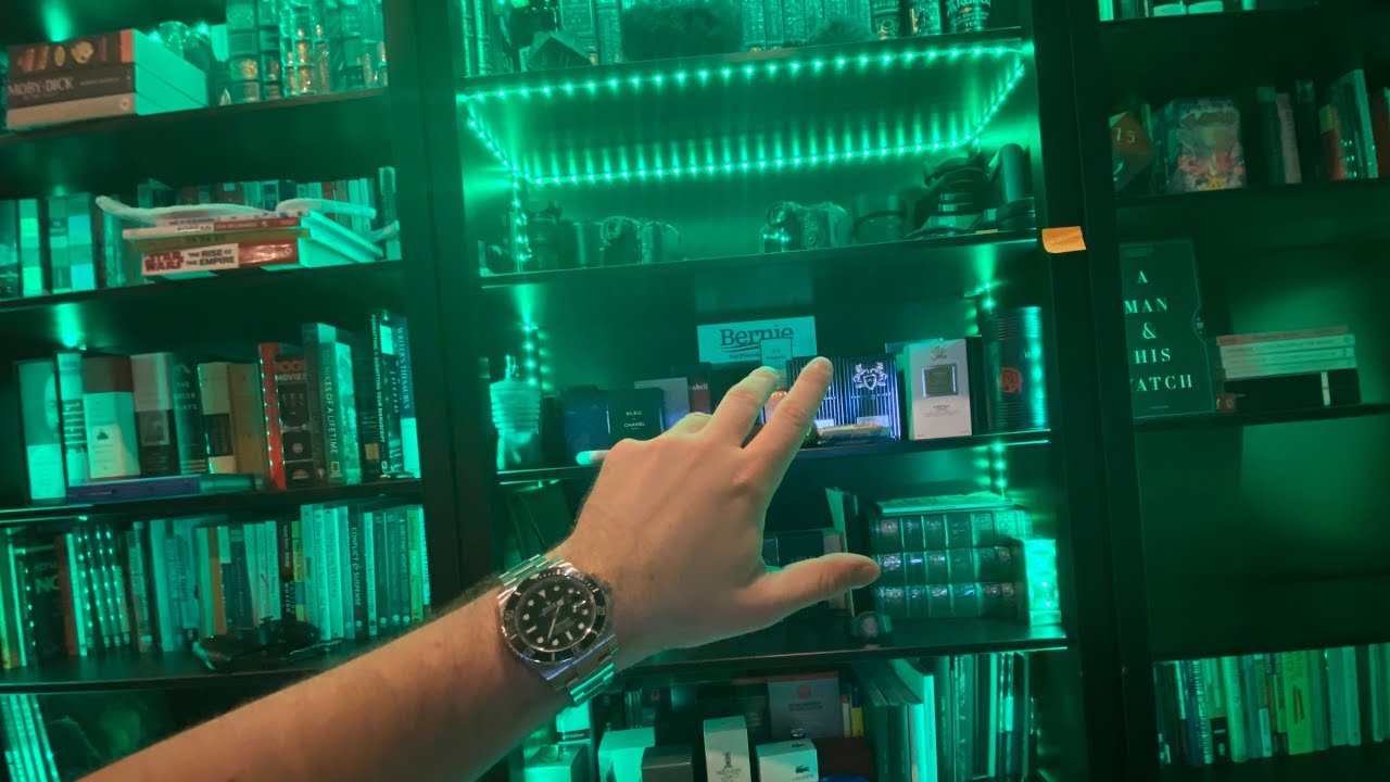 Best way of Putting LED Lights Into A Bookshelf - YouTube