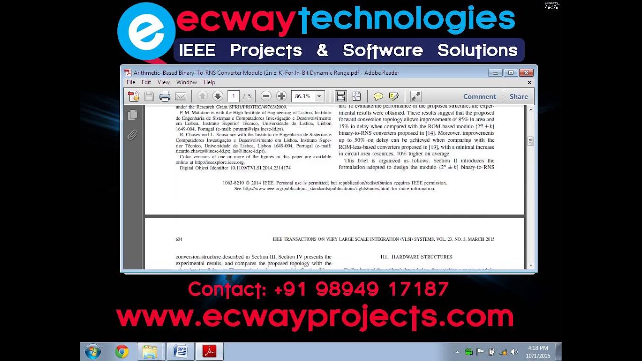 Arithmetic Based Binary To RNS Converter Modulo {2n ± K} For Jn Bit Dynamic Range - YouTube