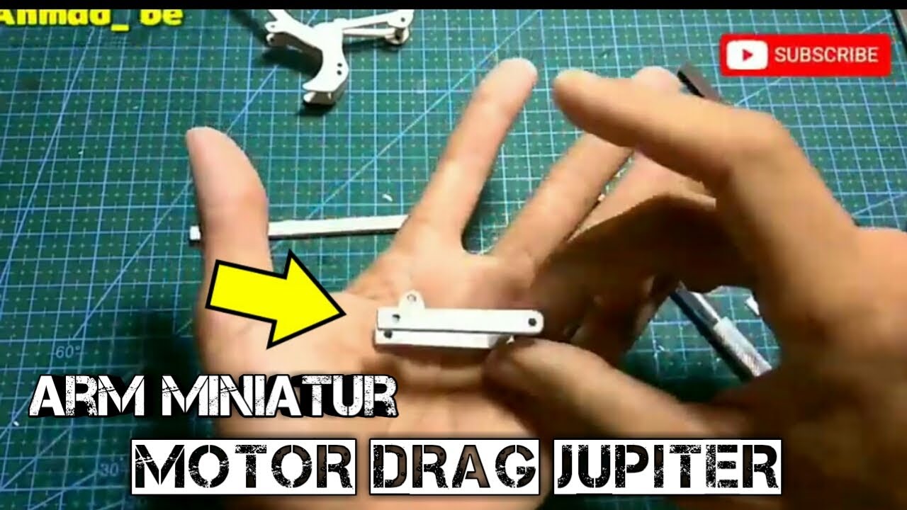 Cara membuat arm miniatur motor drag jupiter - YouTube