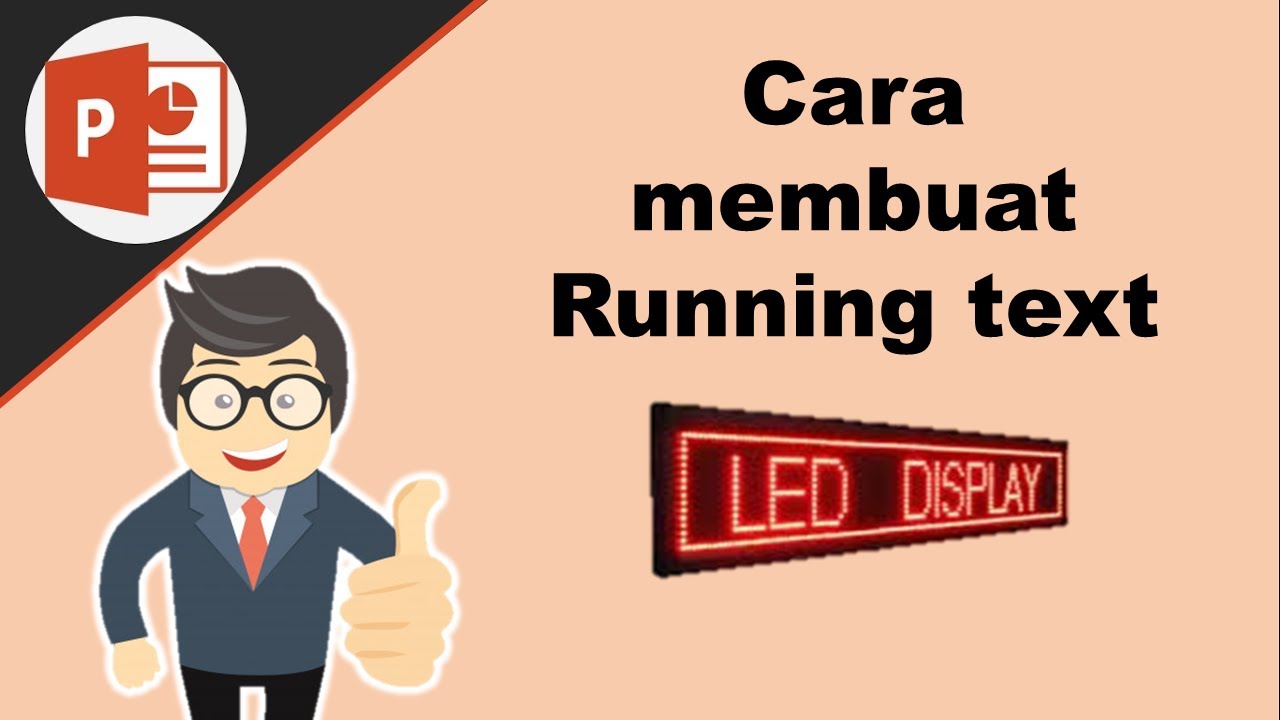 Trik membuat running text di powerpoint - YouTube