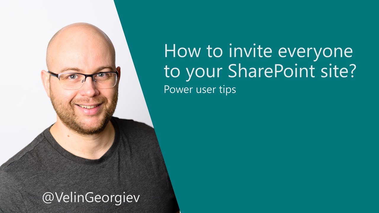 How to invite everyone to your SharePoint site - YouTube
