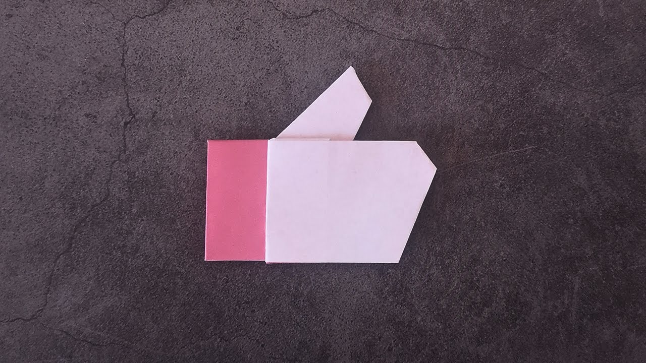 手动点赞大拇指折纸，学会后送朋友，用来加油鼓励 | Origami Thumbs Up | DIY Paper Toy Craft - YouTube