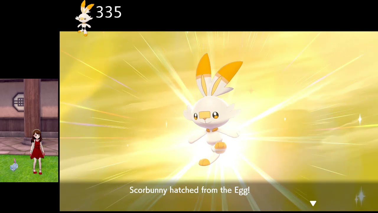 Shiny Scorbunny appears at 335 eggs! - YouTube