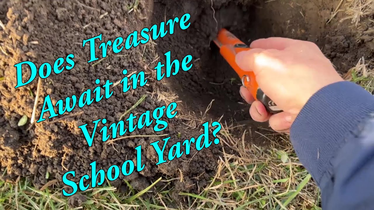 Digging for Treasure in the Vintage School Yard - Metal Detecting - YouTube