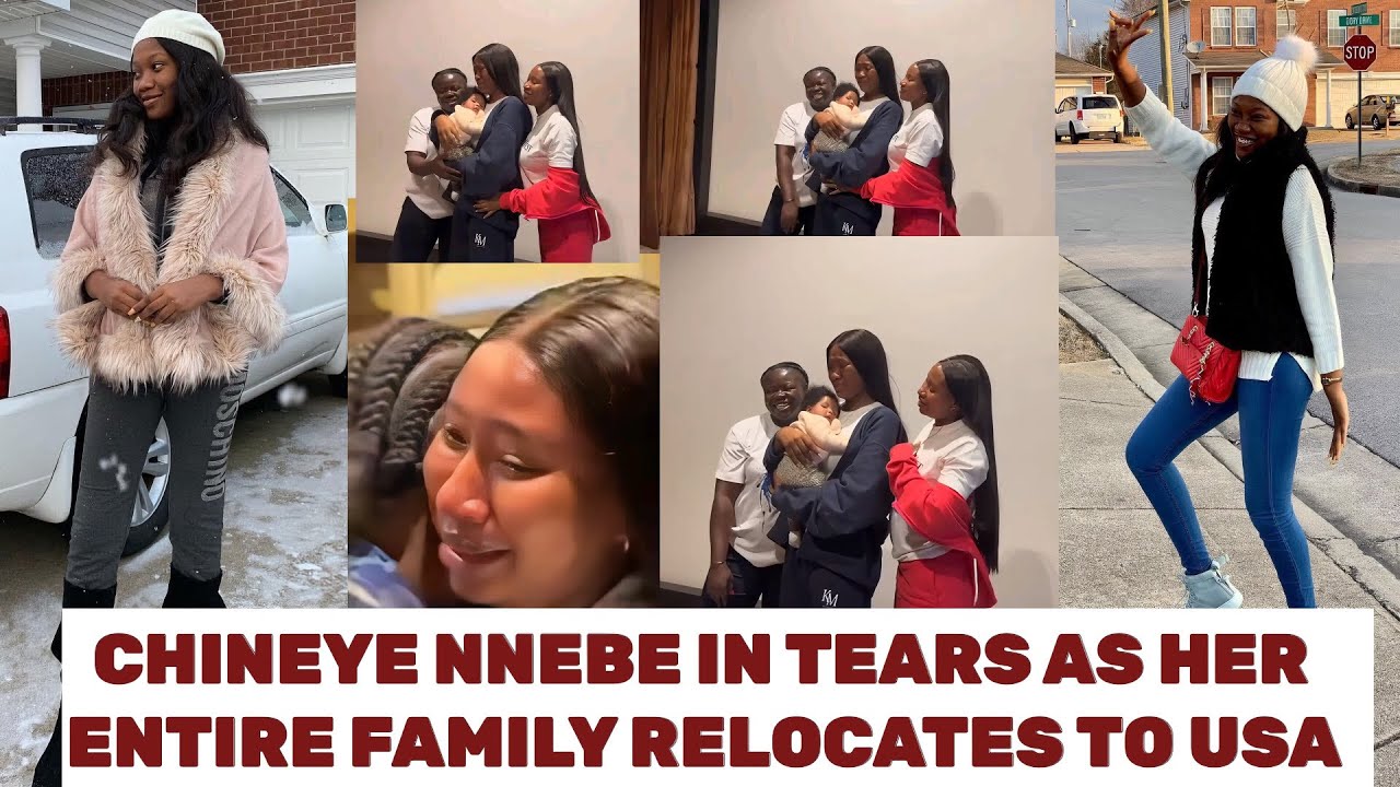 Emotional!Chineye Nnebe In Tears As Her Entire Family Relocates to The ...