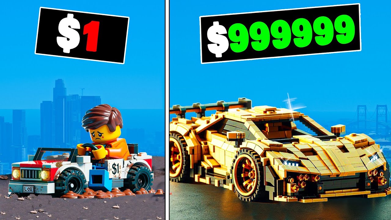 $1 to $1,000,000 Lego Car in GTA 5 - YouTube