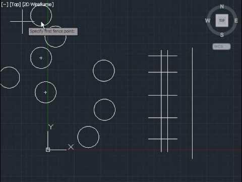 AutoCAD Tutorial - Fast Selecting Specific Multiple Objects with Fence (Tips) - YouTube