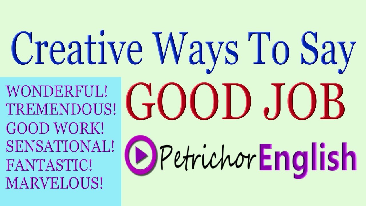 Different Ways to say GOOD JOB in English | Modern ways to say Good Job ...