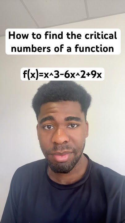 How to find the critical number of a function #mathematics #calculus #education - YouTube