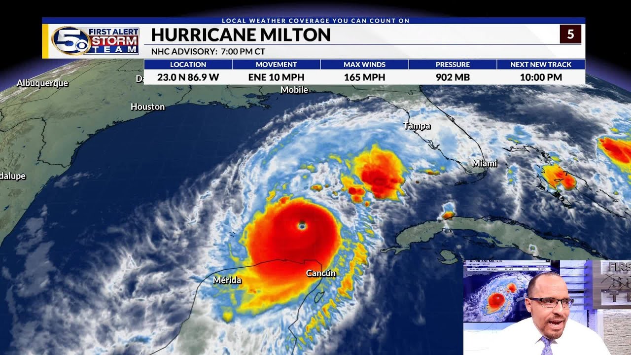 Milton Update (7pm TUE 10-8-2024) | Hurricane conditions expected in 24 ...