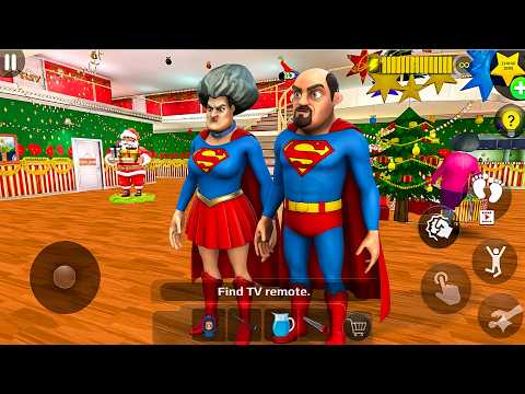 Scary Teacher 3D - Playing as Superman in Miss T House