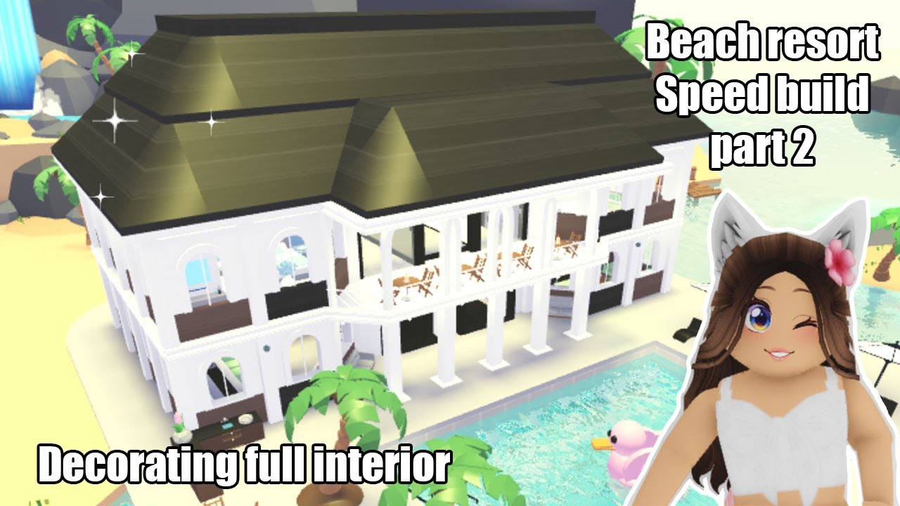 BEACH RESORT speed build part 2 (FULL INTERIOR) in the NEW Sandbox ...