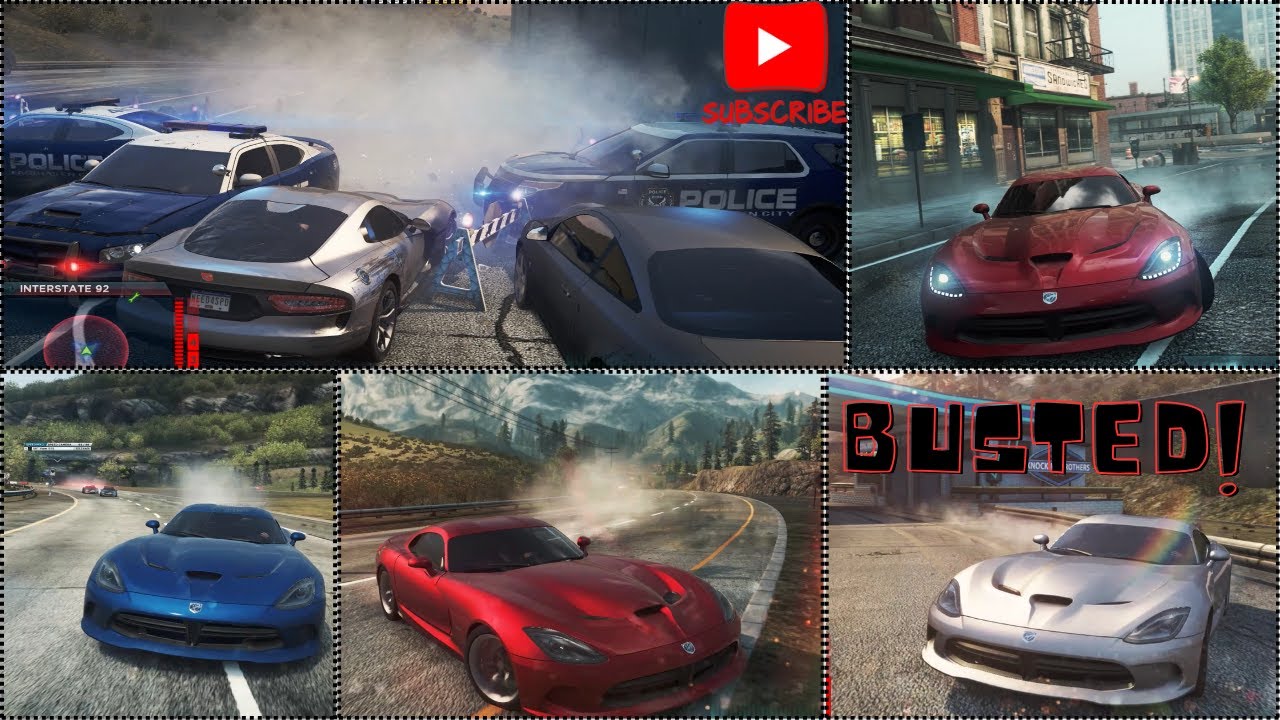 4K | NFS-Most Wanted | POLICE CHASE-MAX HEAT LEVEL | DODGE SRT VIPER ...