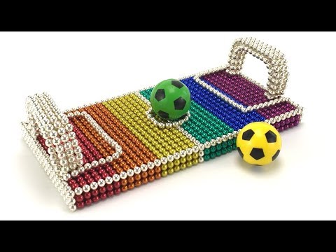 DIY How to make a rainbow football field with magnet ball [AMSR ...