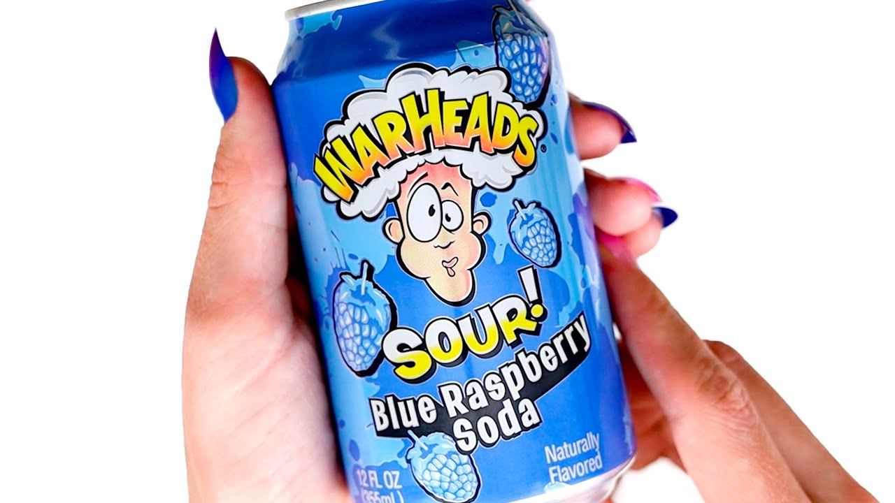 WarHeads Sour Blue Raspberry Soda - YouTube
