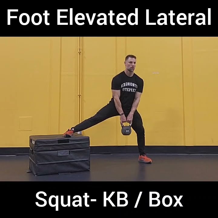Foot Elevated Lateral Squat- KB / Box - YouTube