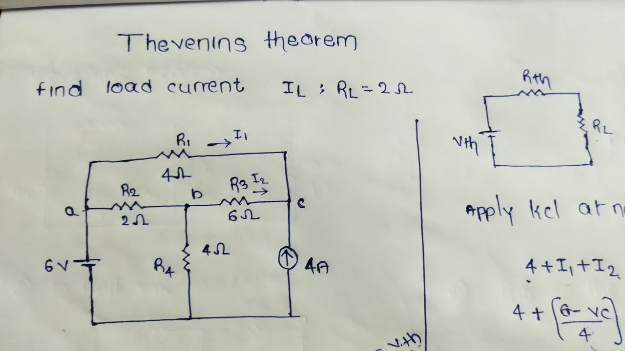 Thevenin theorem problem-2 || thevenin theorem problems in telugu - YouTube