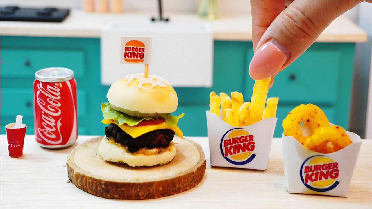 3 Awesome Miniature Burger King Recipe |Yummy Tiny Grilled meat ...