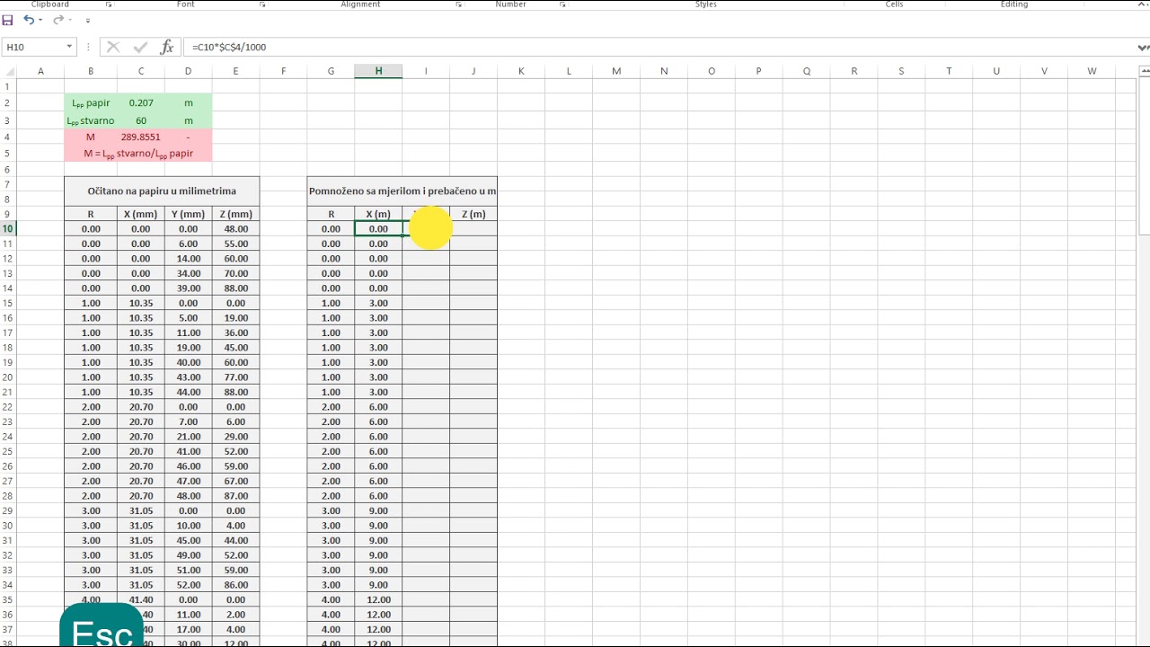 Body Plan coordinates in Excel - YouTube