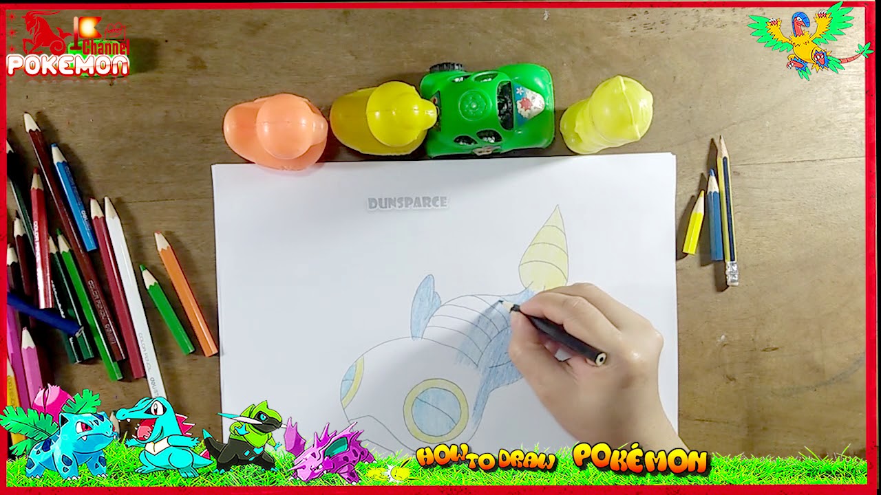 How to Draw Dunsparce Pokemon Birthday Cake With Coloring Pages for ...
