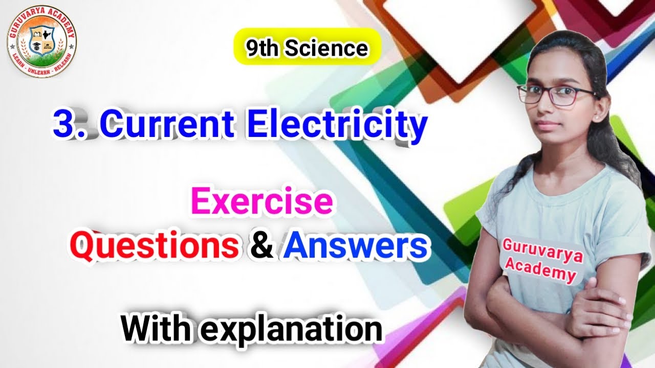 3 current electricity exercise | 9th science chapter 3 current ...