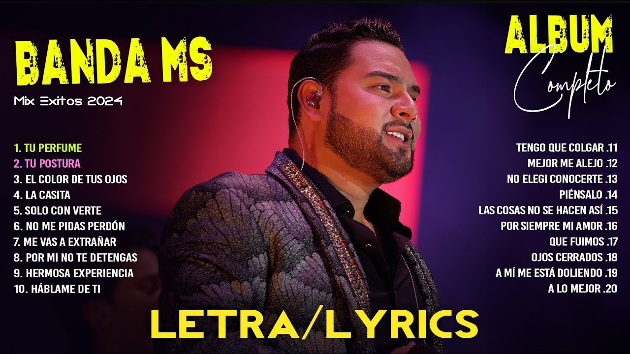 Banda MS Mix 2024 (Letra) Las 20 Mejores Canciones de Banda MS | Banda ...