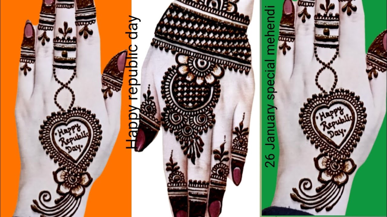 Top 2 Happy republic day special easy mehendi designs | simple new ...