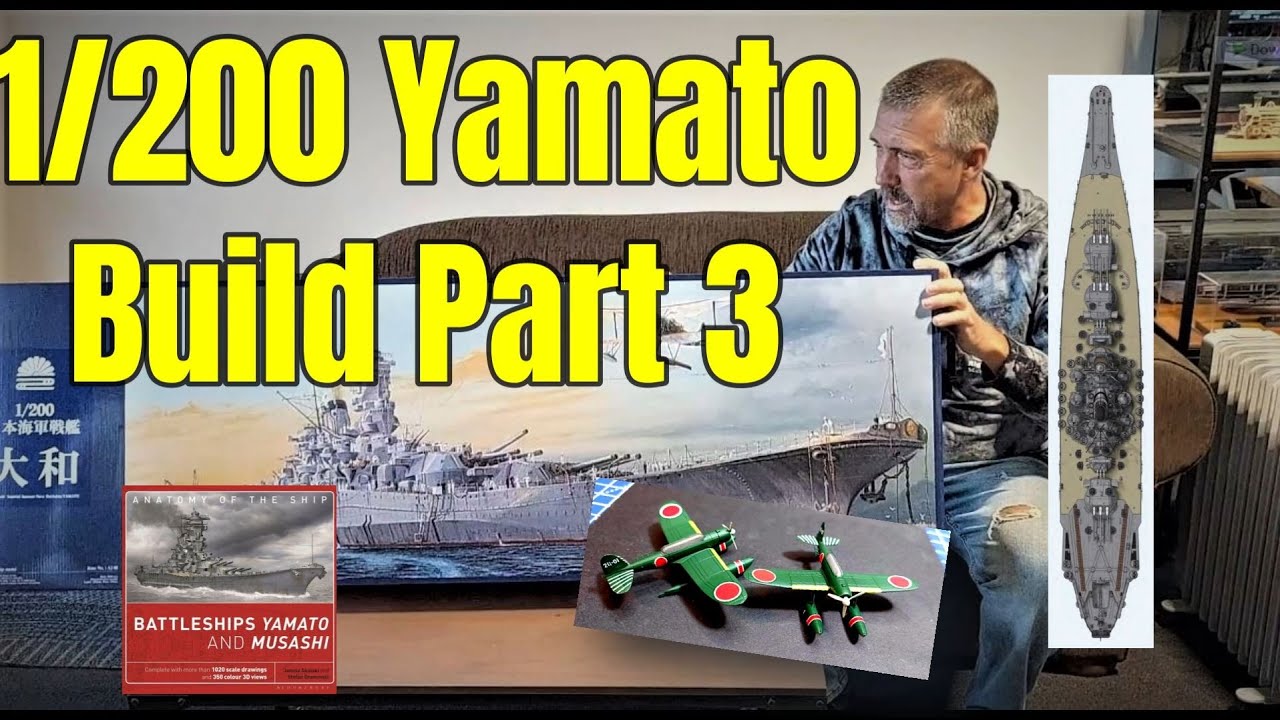 1/200 Yamato Battleship BUILD PART 3 Trumpeter/ Monochrome モノクローム 1/200 ...