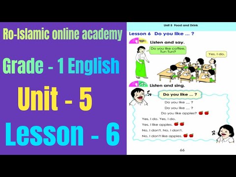 Grade 1 English Myanmar new curriculum textbook. Unit 5 Lesson 6 Do you ...