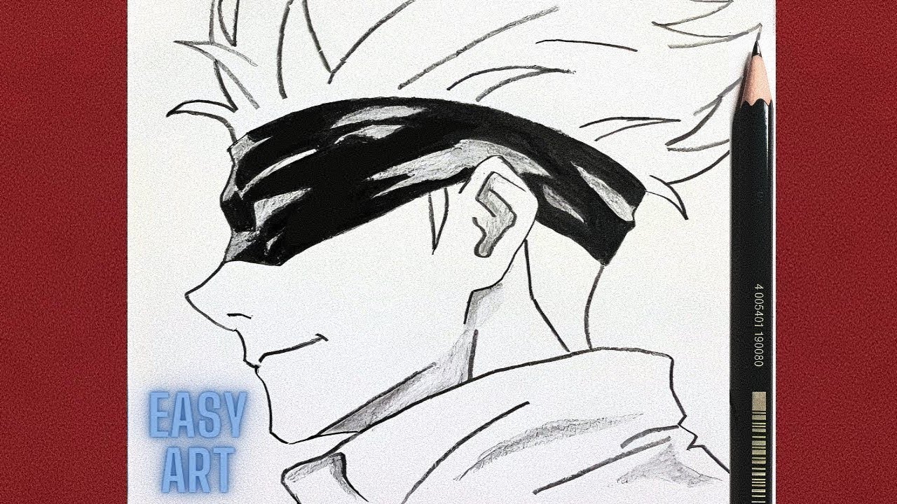 How to draw GOJO for Beginners || EasY Anime Drawing - YouTube