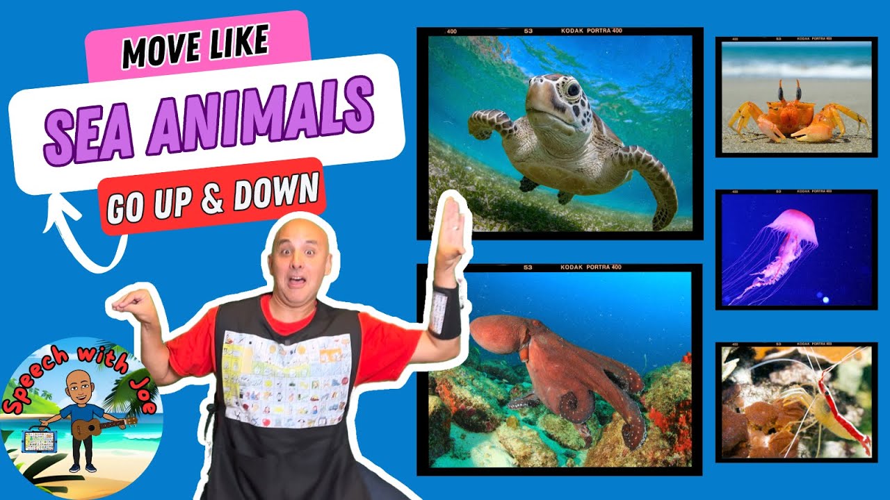 Move Like Sea Animals! | Learn Core Words: Up, Down, Do, Like, Look ...