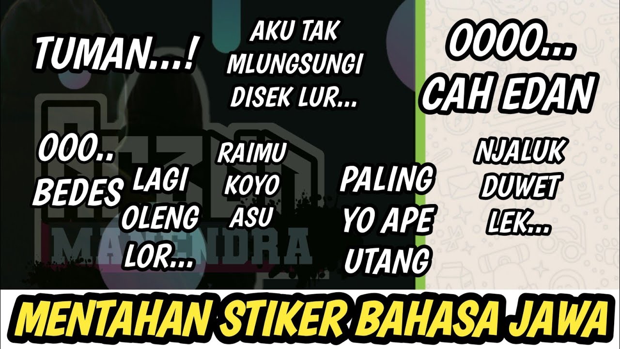 BAGI BAGI MENTAHAN STIKER KATA KATA LUCU BAHASA JAWA || || STIKER WA ...