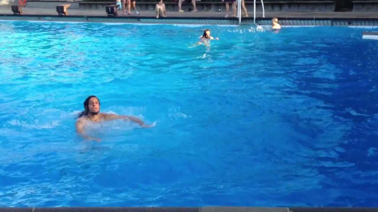 Girl swimming pool fail - YouTube