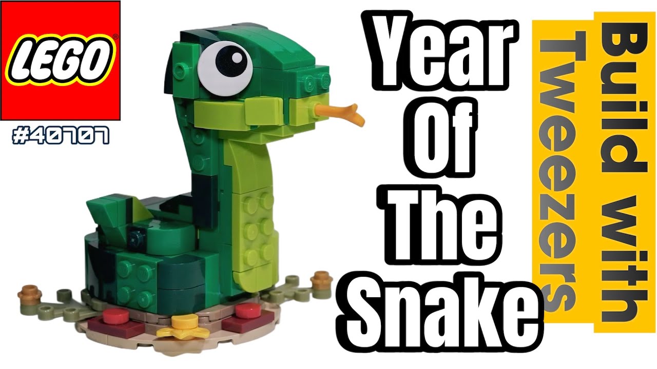 LEGO Year of the Snake build with tweezers | #40707 | Short and Loud ...