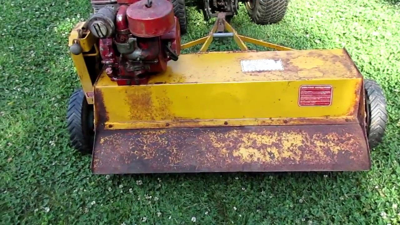 Mott T38 Flail Mower - starting and engaging clutch - YouTube