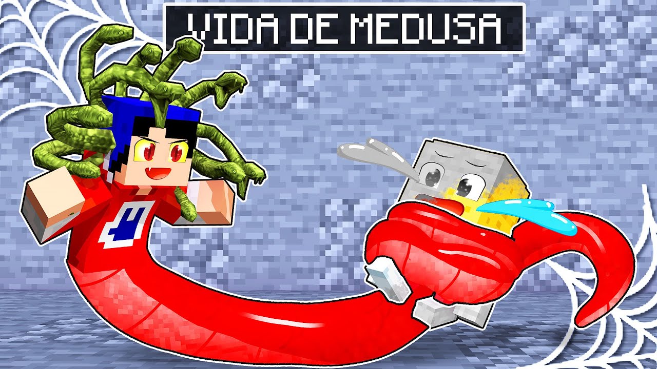 VIDA DE MEDUSA POR 1 DIA no MINECRAFT! - YouTube