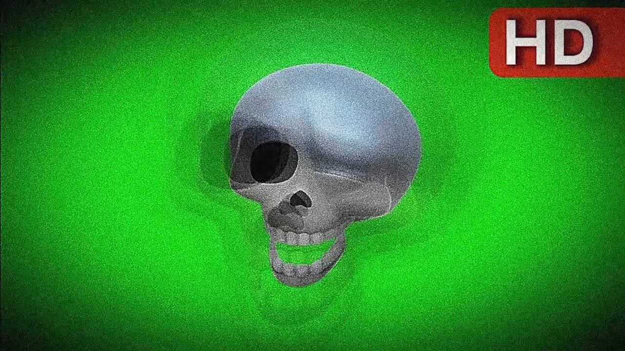 New skull face green screen video | skull face template - YouTube