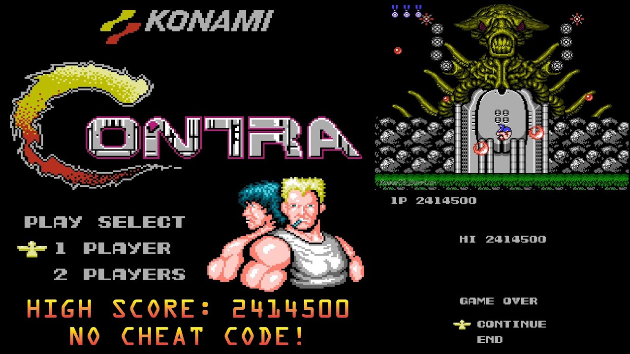 Contra | NES | No Cheat Code! | 2414500 High Score Run - YouTube