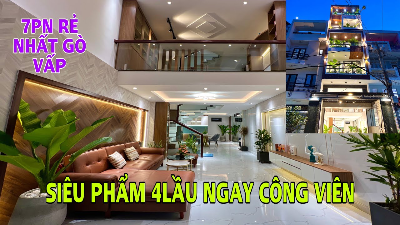 Chính chủ xây ở bán lỗ 2 tỷ nhà đẹp 4m x 18m 4 lầu 7PN ngay Công Viên ở ...