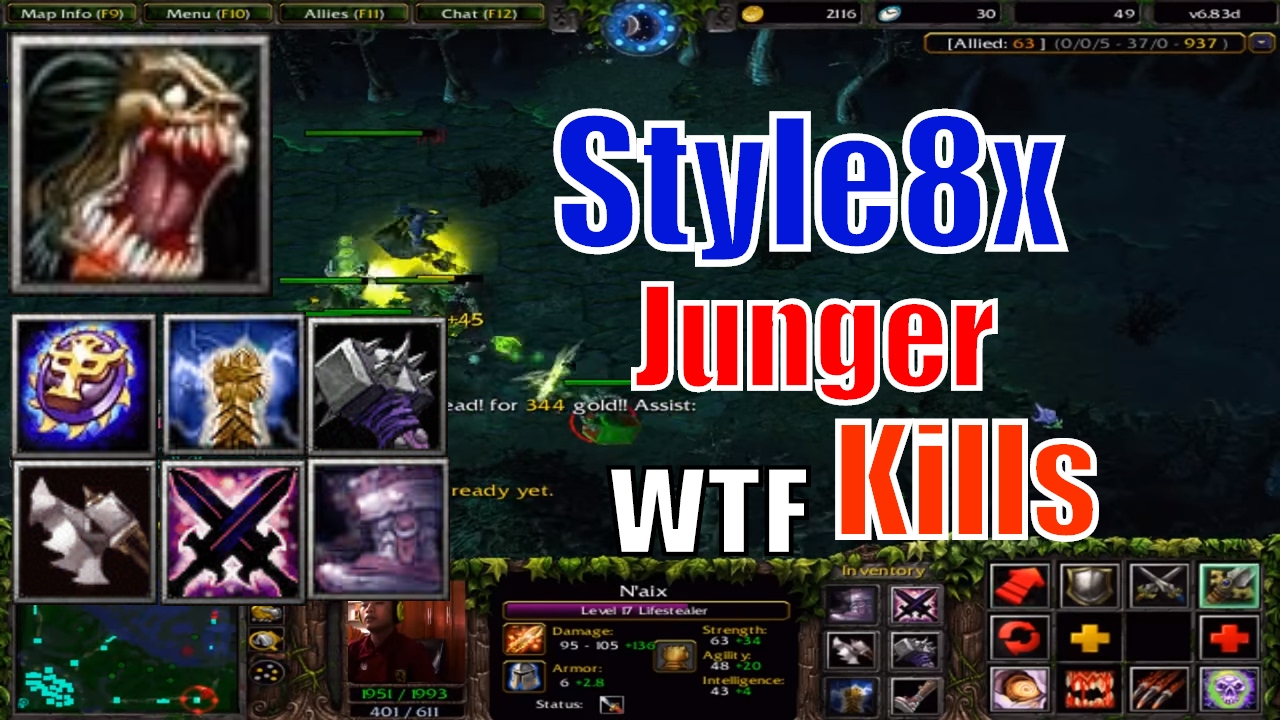 DotA 1 Naix Junger-DotA 6.83d Styke8x - YouTube