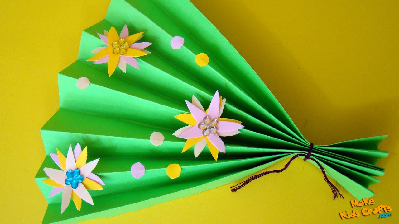 How to make Spring Flower Paper Bouquet? | Easy Crafts | DIY - YouTube