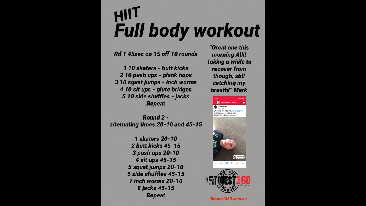 HIIT workout with our Fitquest360 Members-Virtual Gym - YouTube