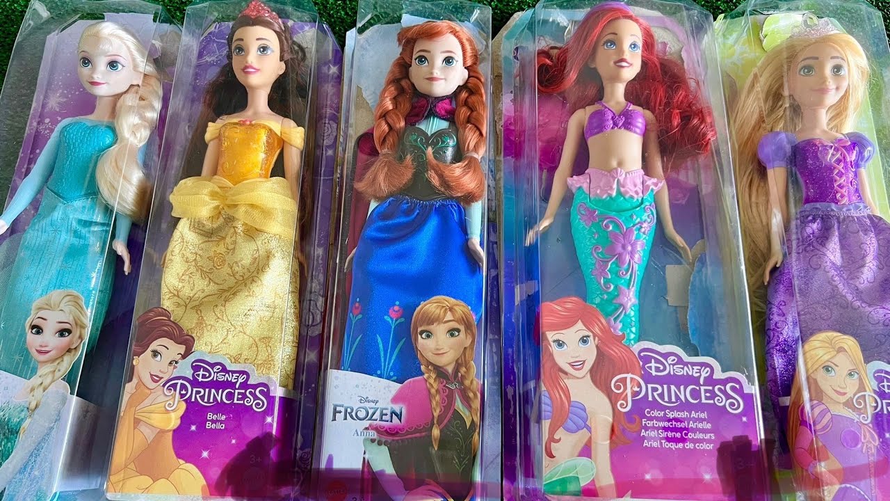 ASMR Unboxing Mattel Disney Princess Spin & Reveal Surprise Dolls ...