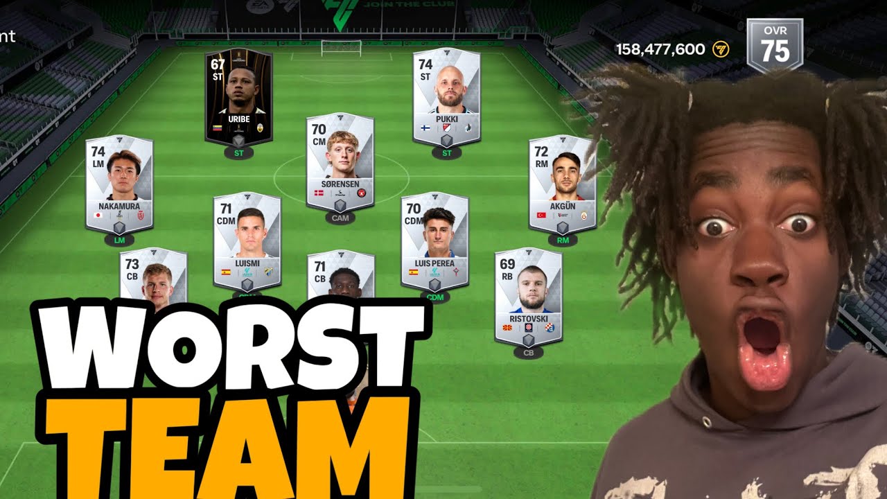 I USED THE WORST FC MOBILE TEAM…(I WON!) - YouTube