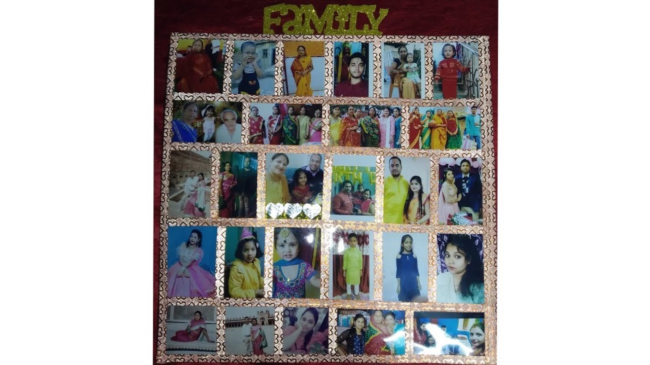 DIY family collage / How to make family collage at home - YouTube